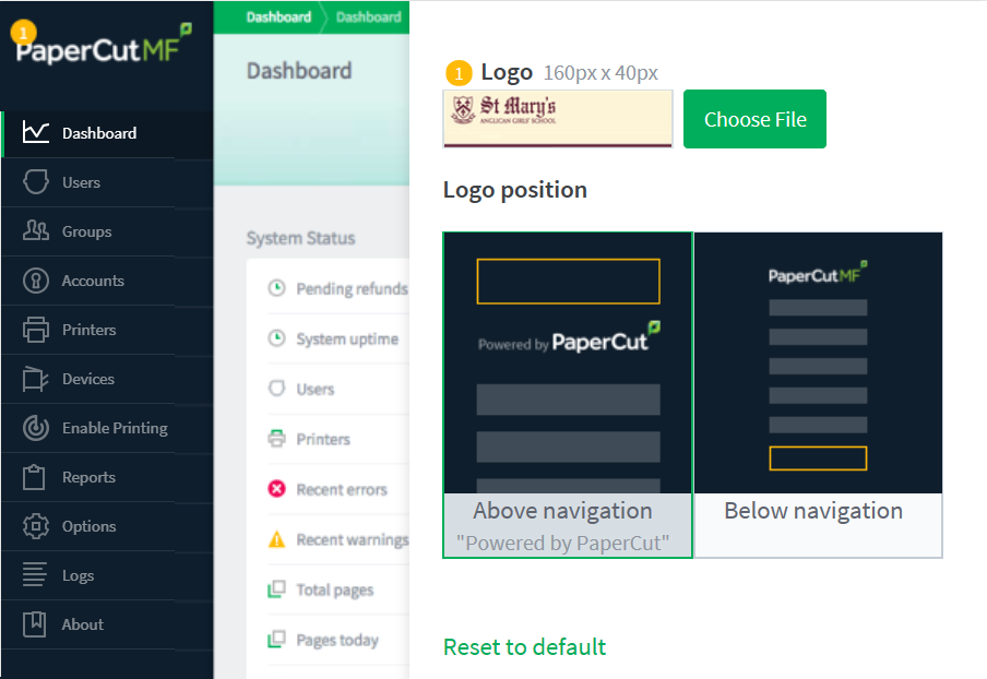 Customize the Admin web interface